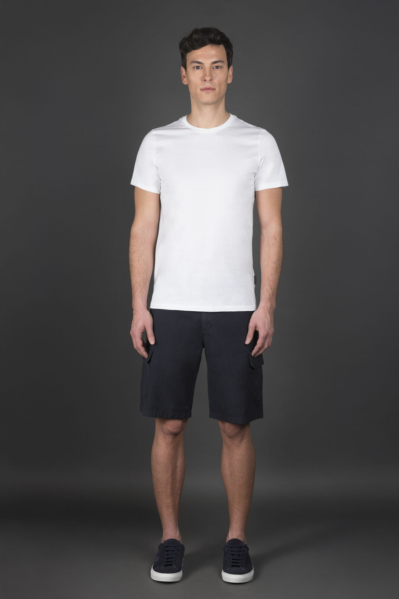 MIKE-SIP in KINGSTONE WHITE: Luxury Italian T-shirts and Polos for Men | MooRER®