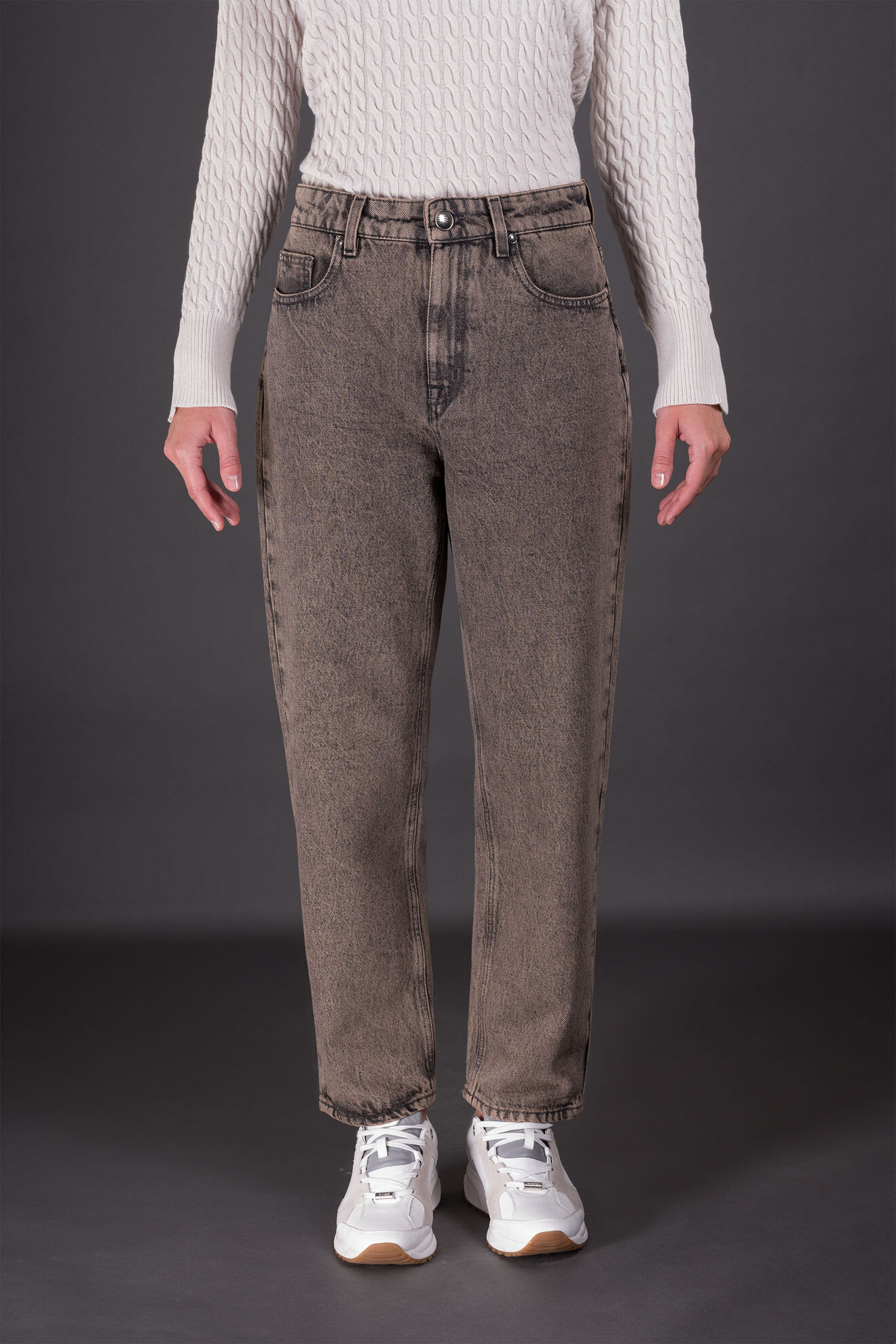 PHOEBE-120-T in BEIGE: Luxus Hose | MooRER®