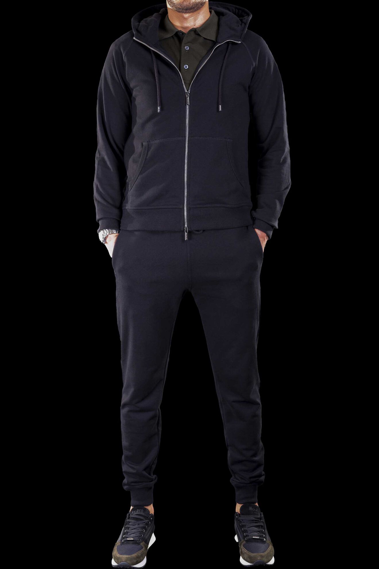 NORCIA TUTA-RAF in BLUE NAVY: Luxury Italian Knitwear for Men | MooRER®