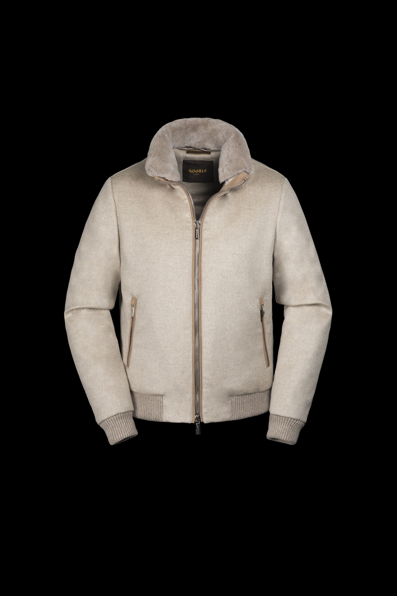 BELLATI-BAB in BEIGE: Luxury Italian Bombers for Men | MooRER®