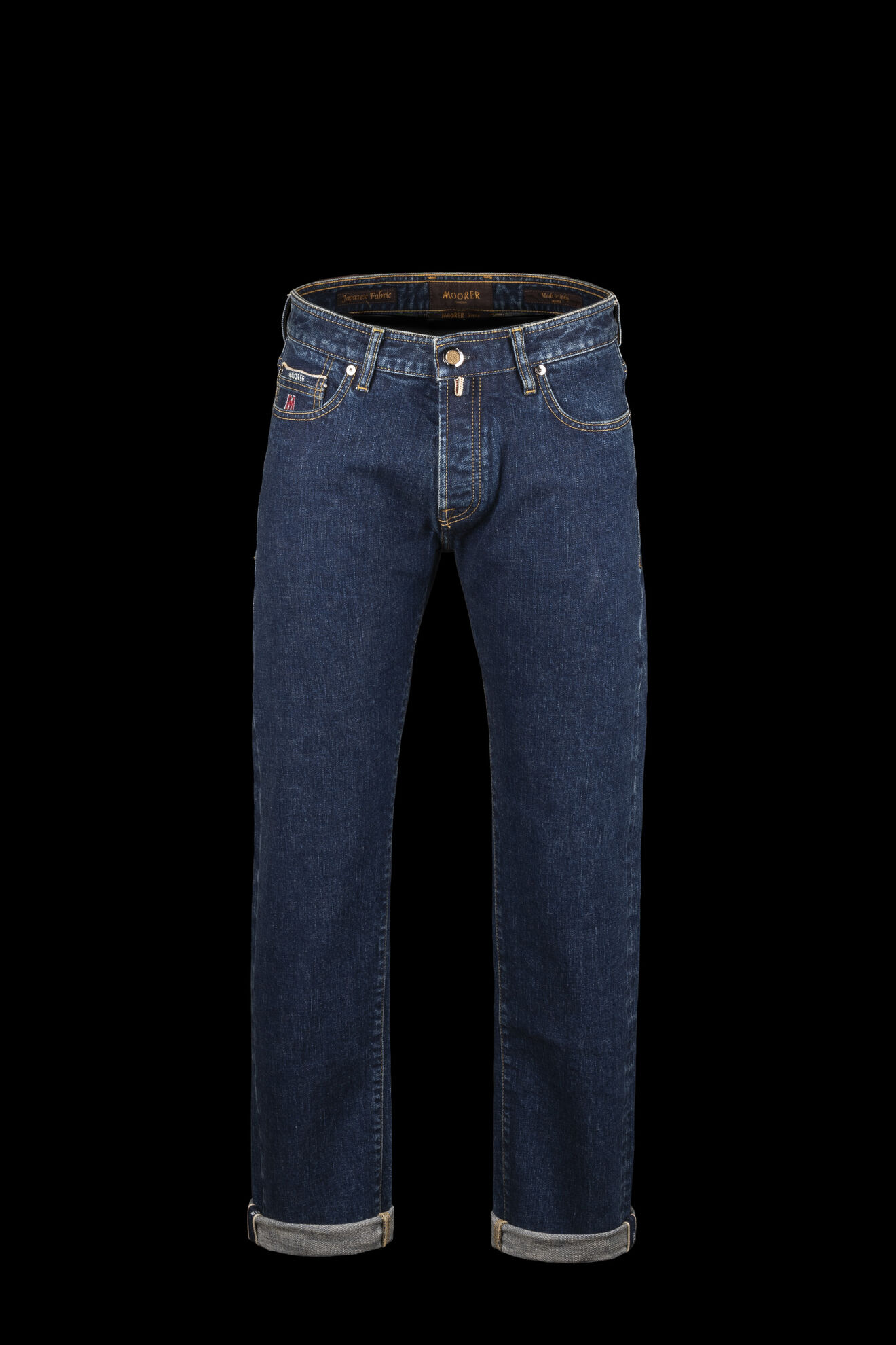 PILON-DC104 W. 4021 S3P ROSSO in DENIM: Luxury Italian 팬츠 | MooRER®